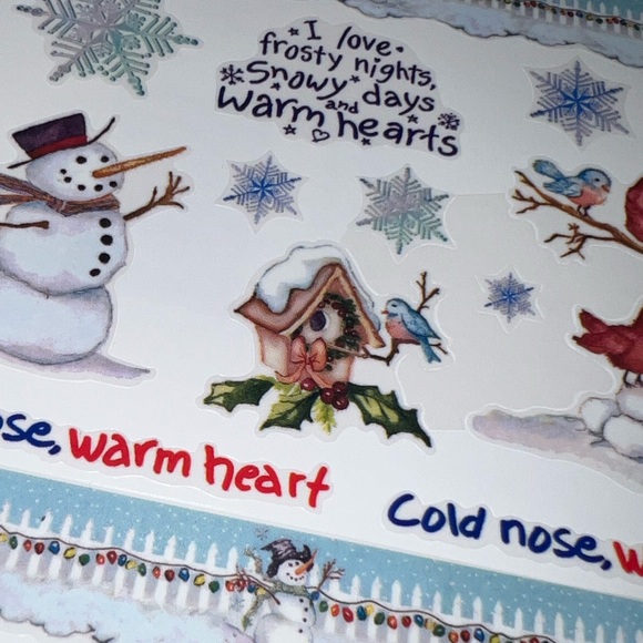 Design | Holiday Sticker Sheet Snowman Snowflakes More Psx 202 | Poshmark